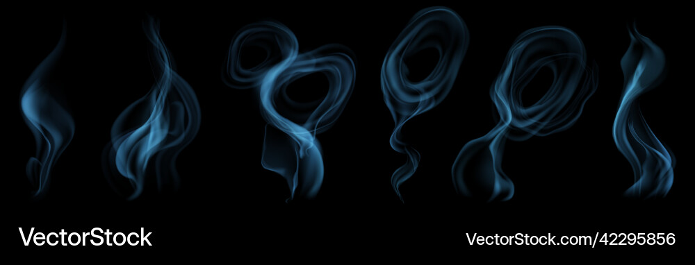Smoke set Royalty Free Vector Image - VectorStock