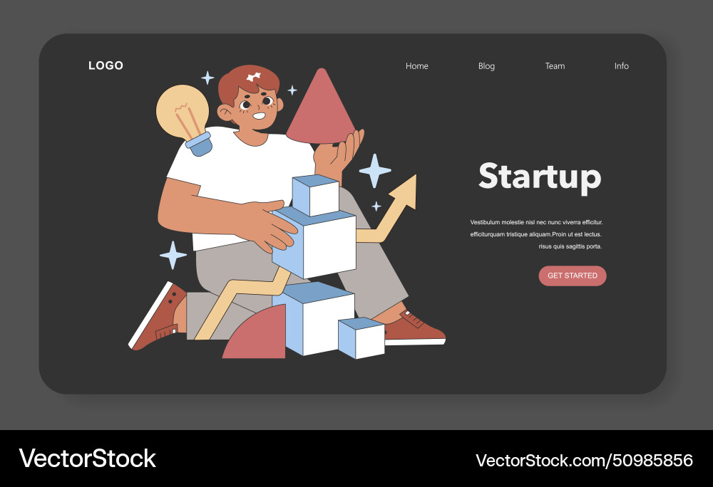 Startup concept Royalty Free Vector Image - VectorStock