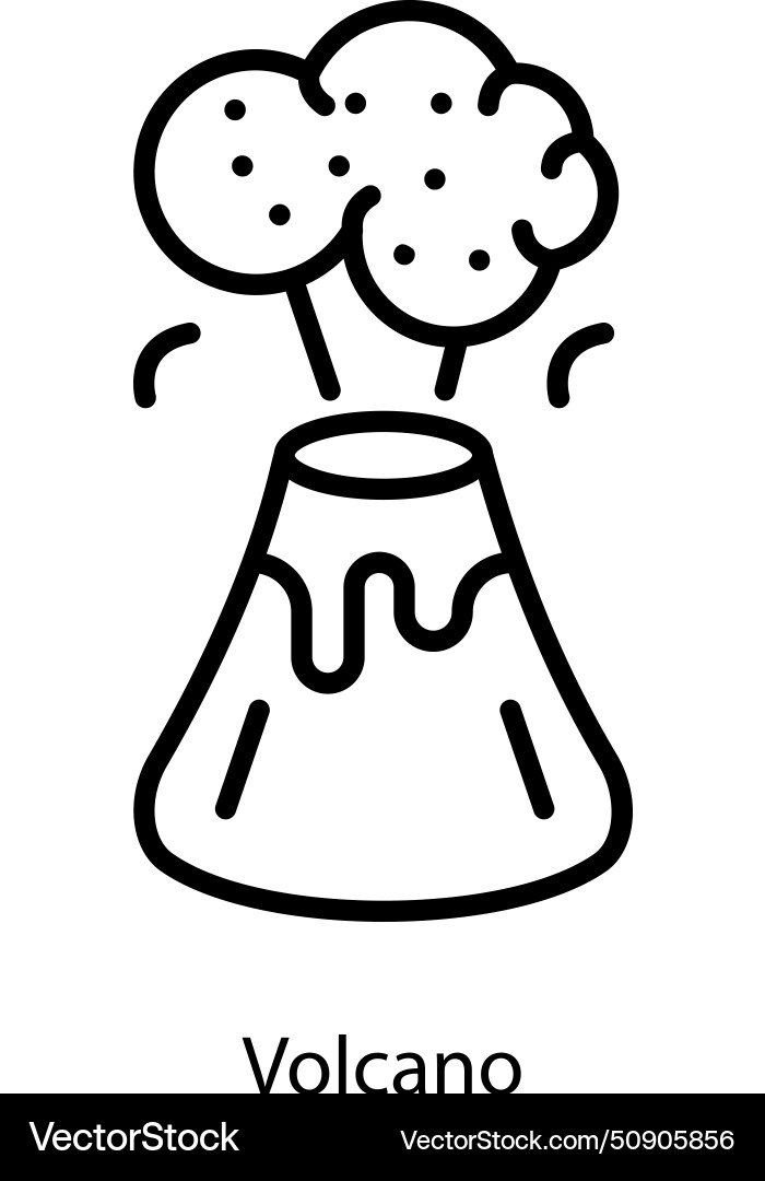 Volcano Royalty Free Vector Image - VectorStock