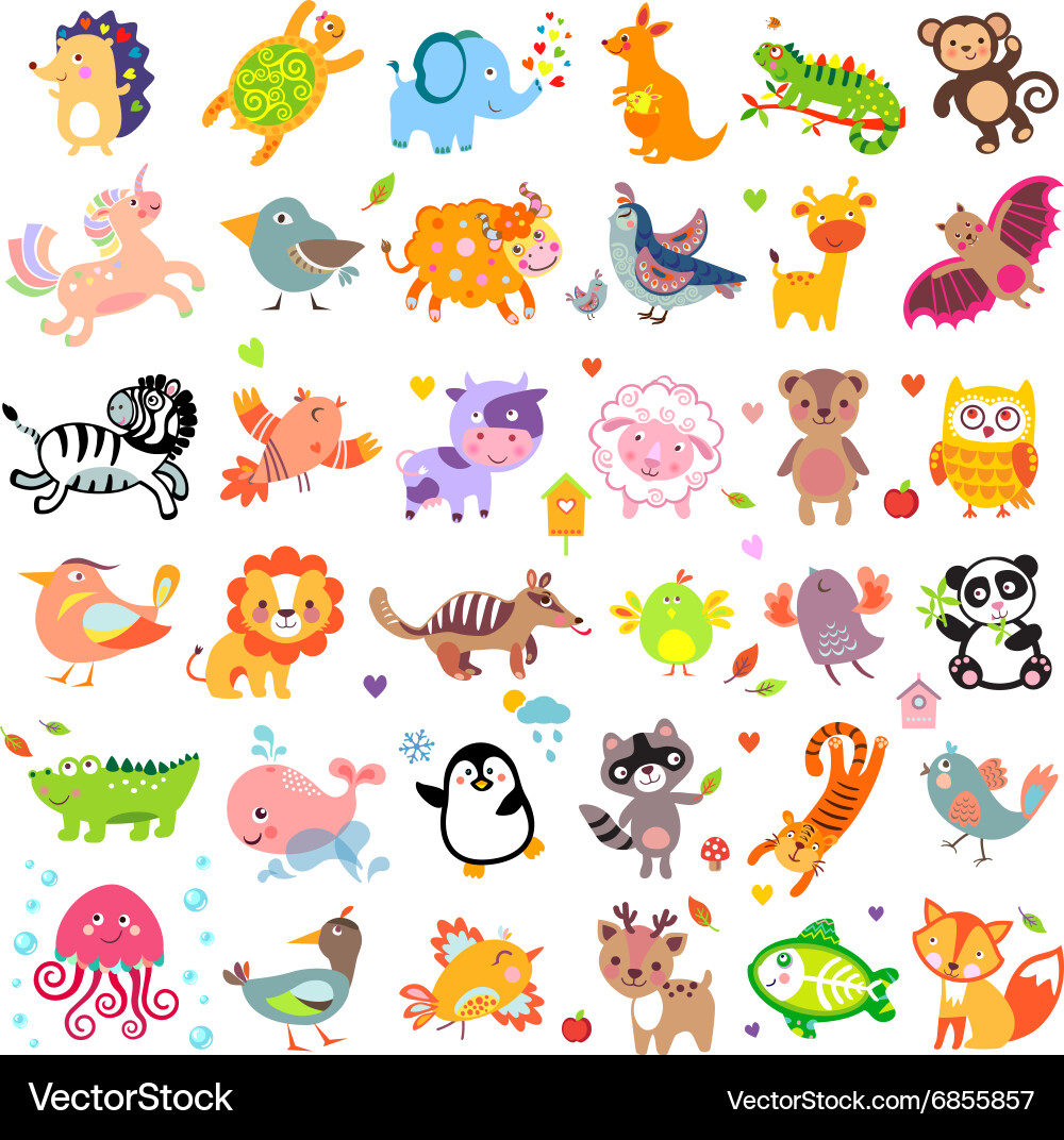 Animalsbigthr Royalty Free Vector Image - VectorStock