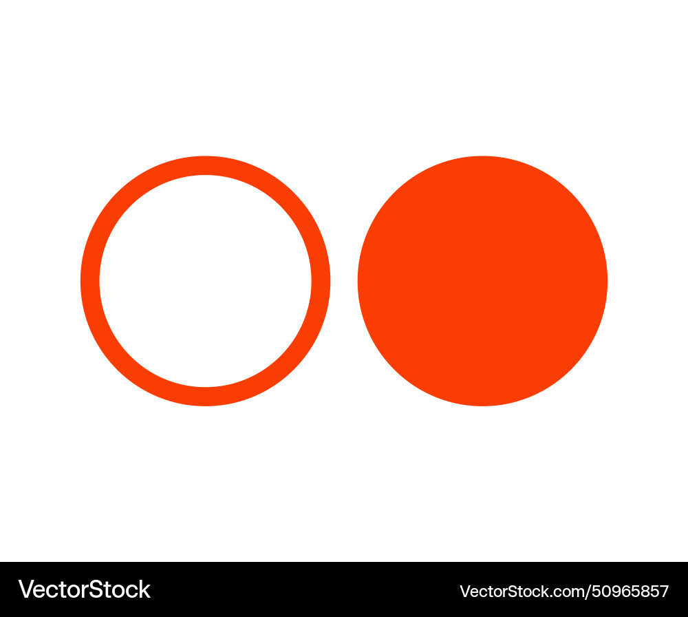 Circle outline stroke and shape orange Royalty Free Vector