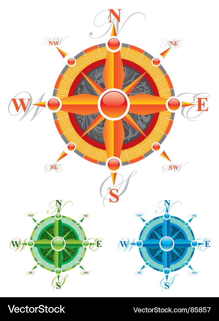 Compass rose Royalty Free Vector Image - VectorStock