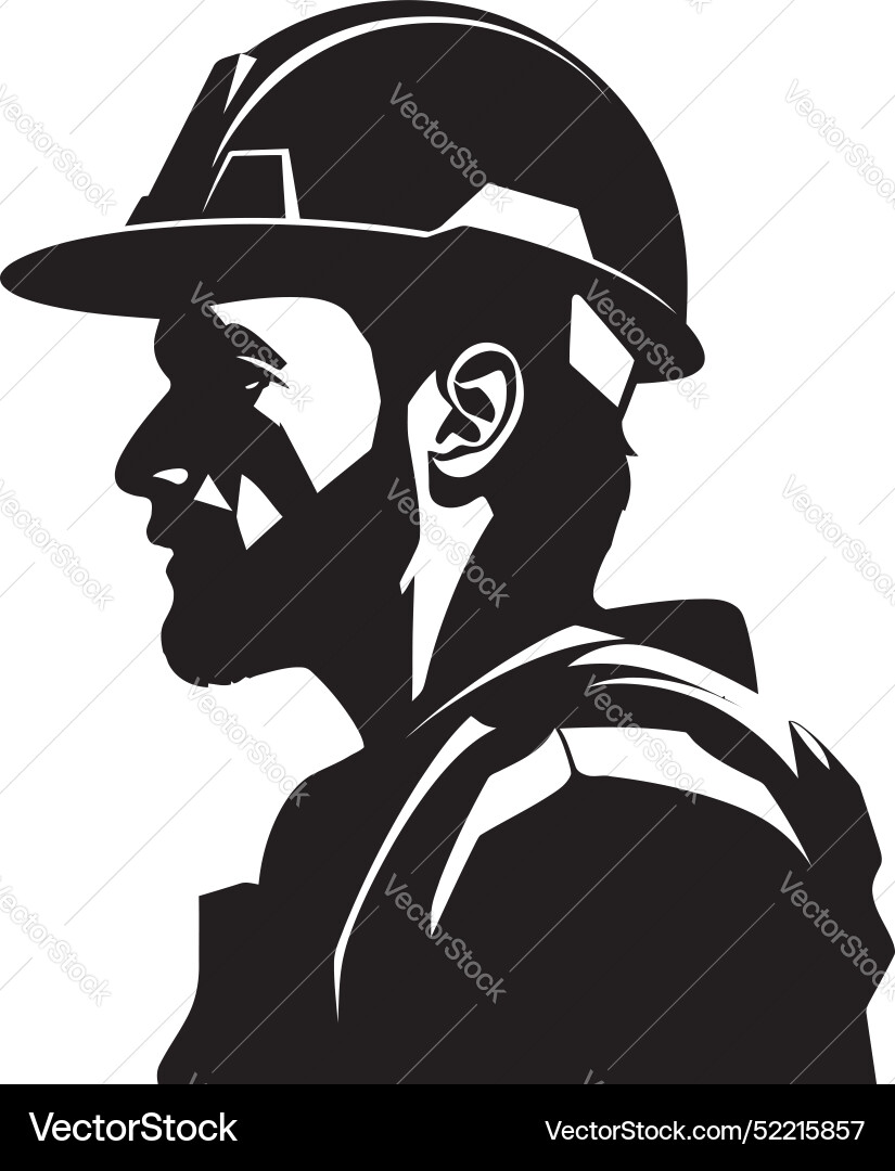 Constructive identity black builder emblem Vector Image