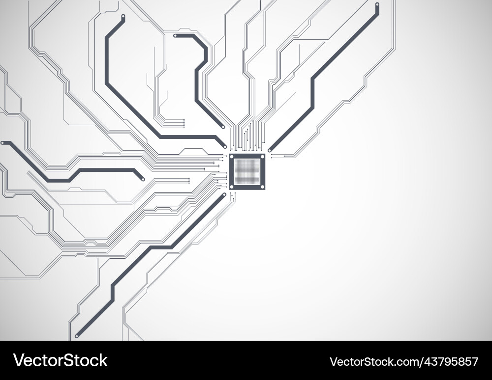 Cpu concept circuit board technology background Vector Image
