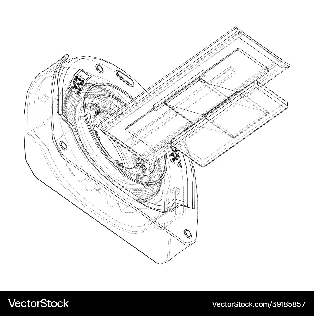 Ct scanner mri machine Royalty Free Vector Image