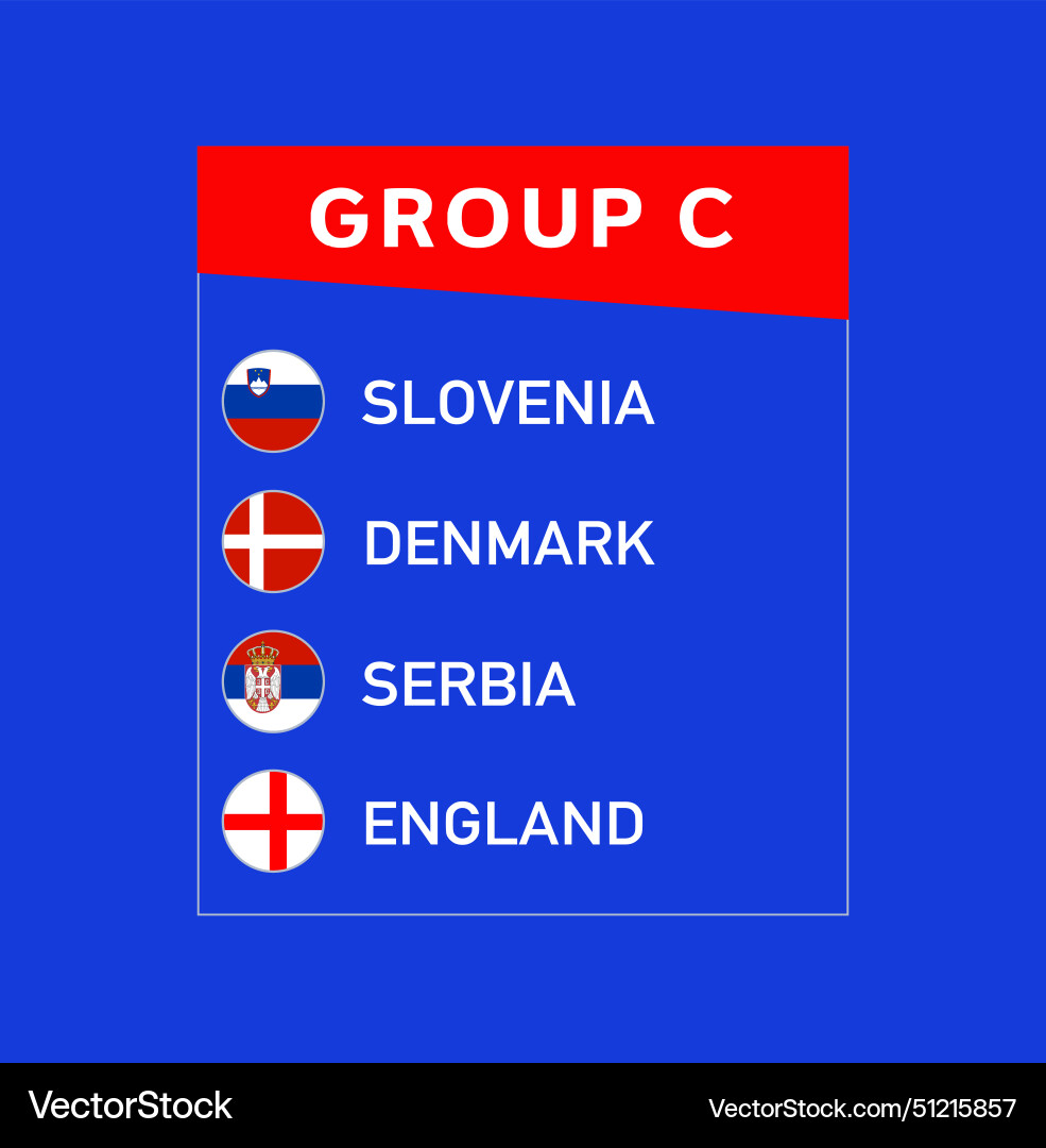 European nations 2024 group c emblem abstract Vector Image