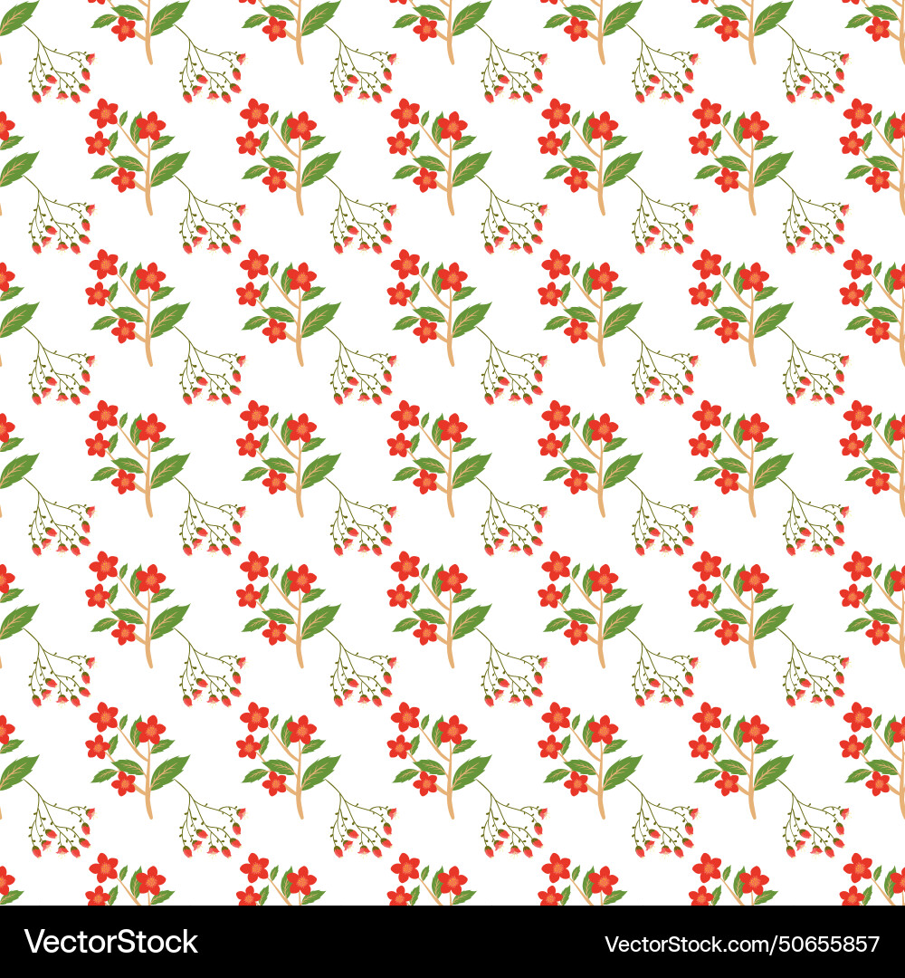 Free hand drawn pressed flowers pattern Royalty Free Vector