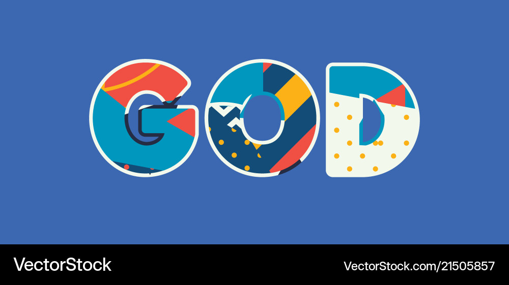 God concept word art Royalty Free Vector Image