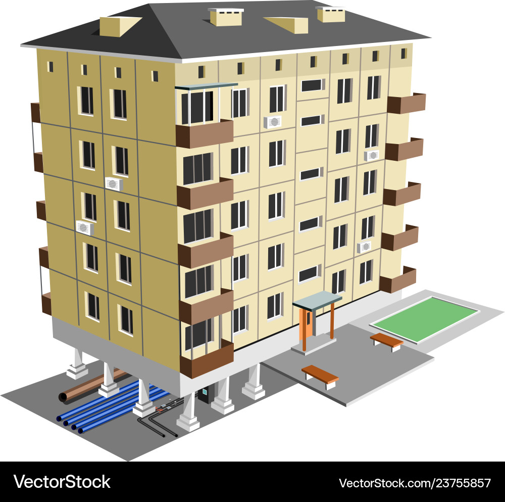 Old building Royalty Free Vector Image - VectorStock