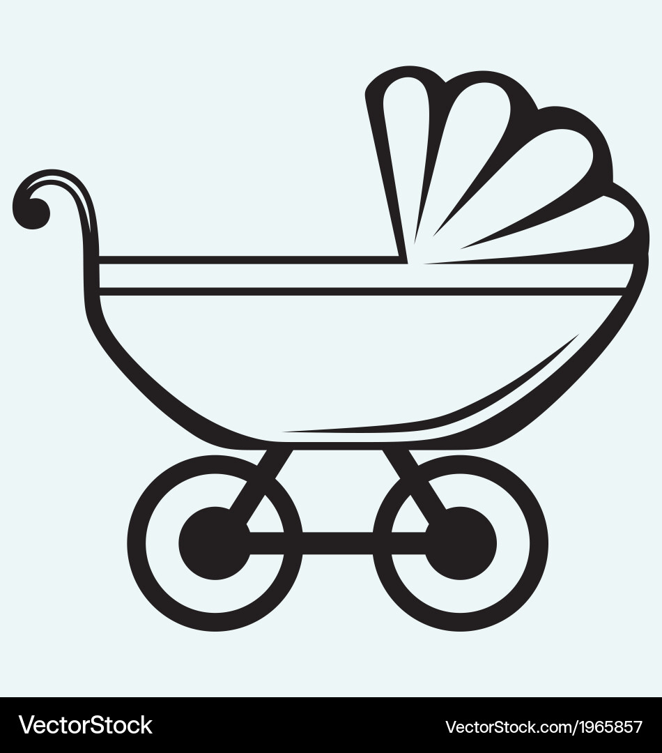 Pram baby carriage Royalty Free Vector Image - VectorStock