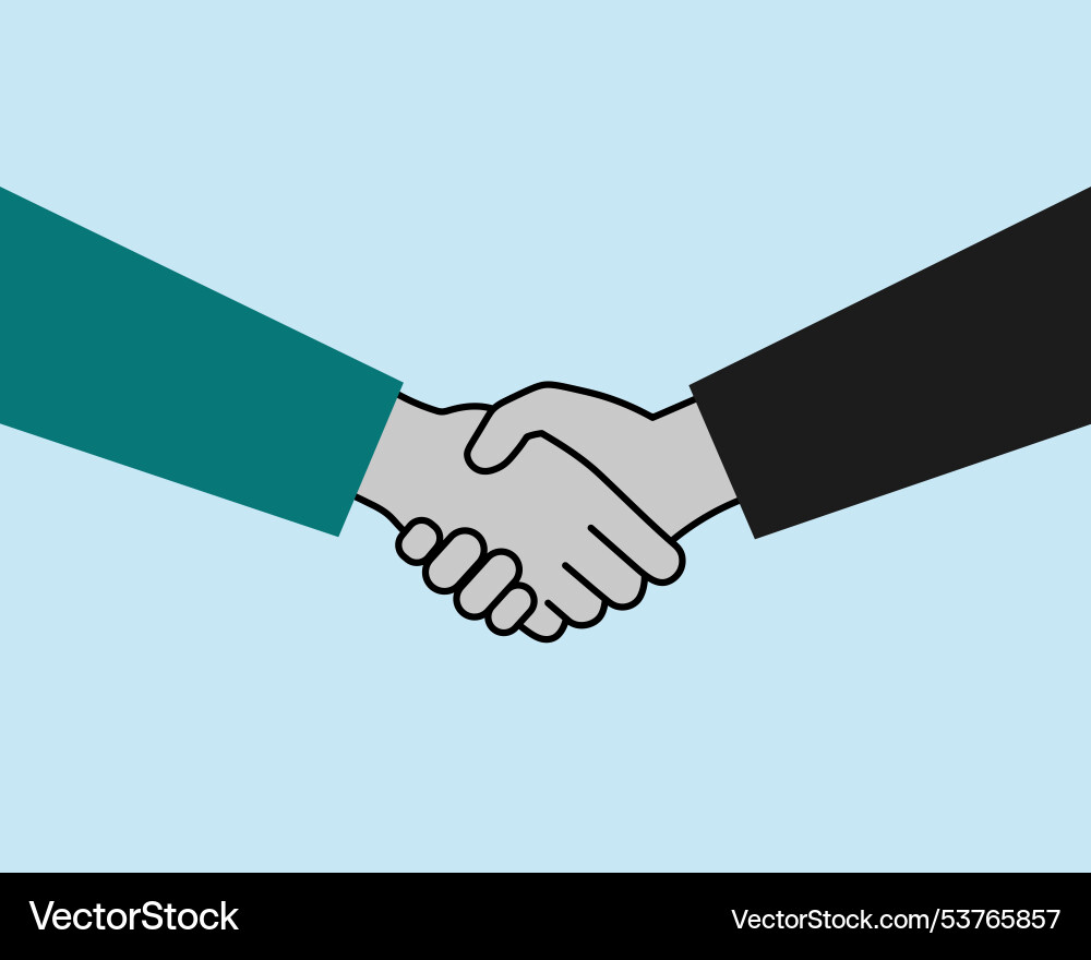 Shaking hands Royalty Free Vector Image - VectorStock