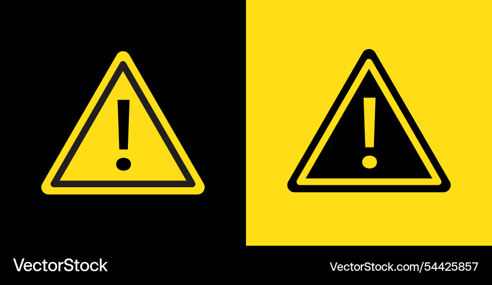 Warning attention sign Royalty Free Vector Image