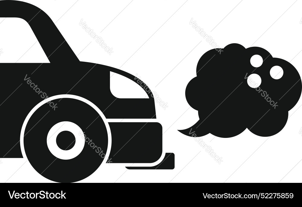 Car emitting smoke pollution from exhaust pipe Vector Image