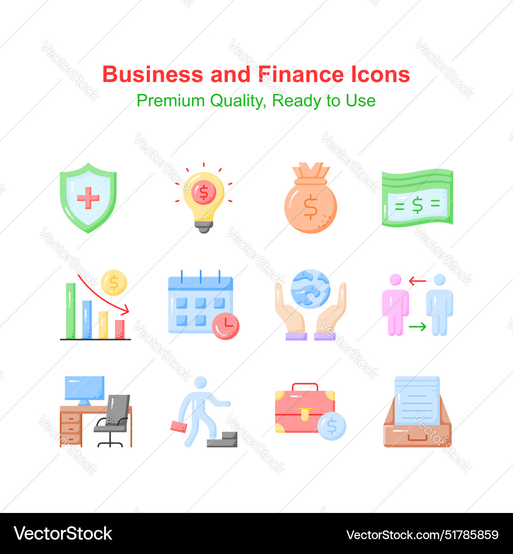 Grab this creatively crafted icons set Royalty Free Vector