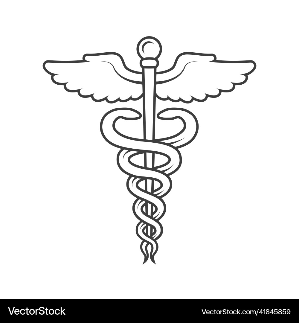 Medical caduceus sign image Royalty Free Vector Image