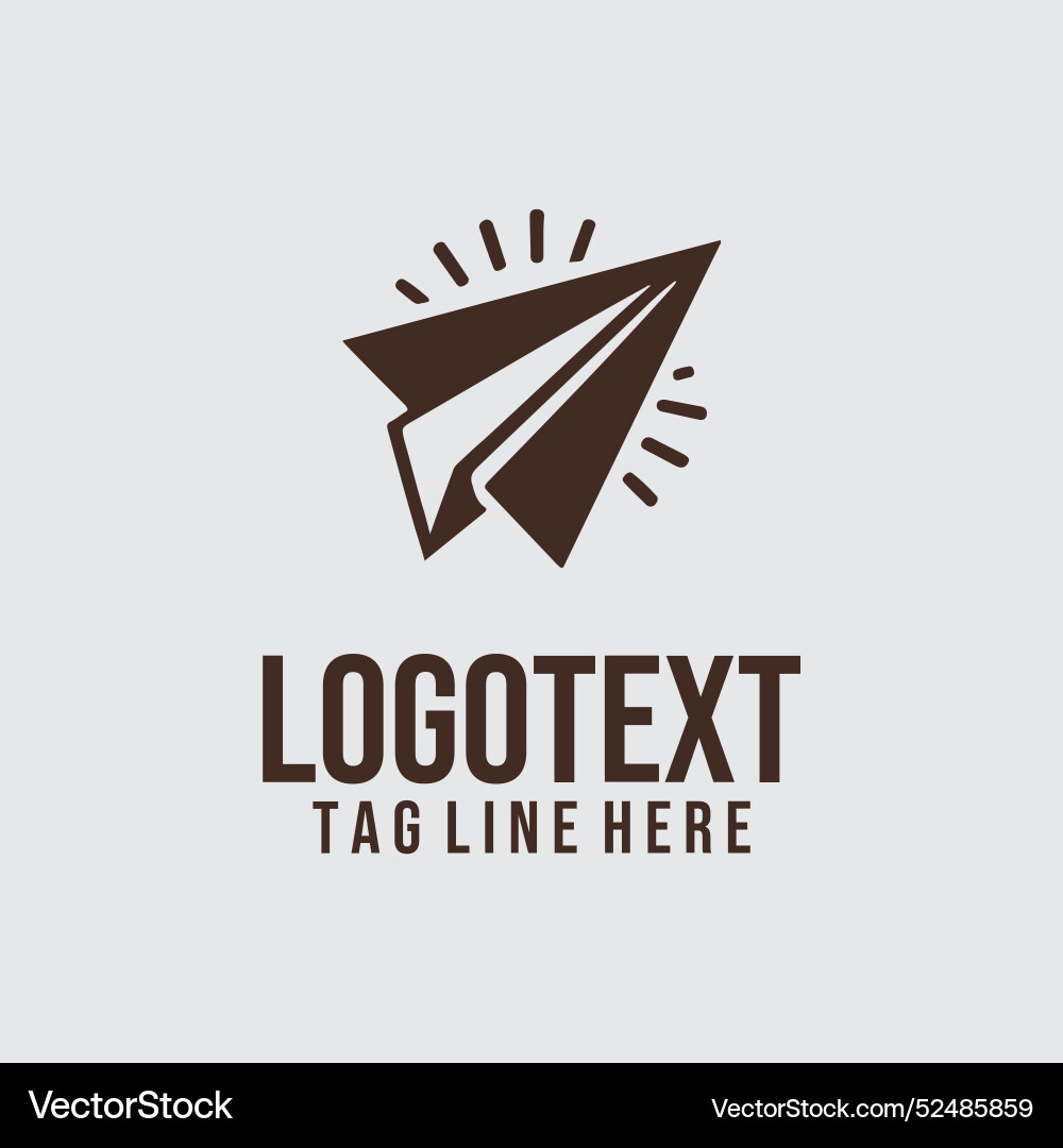 Paper plane logo Royalty Free Vector Image - VectorStock