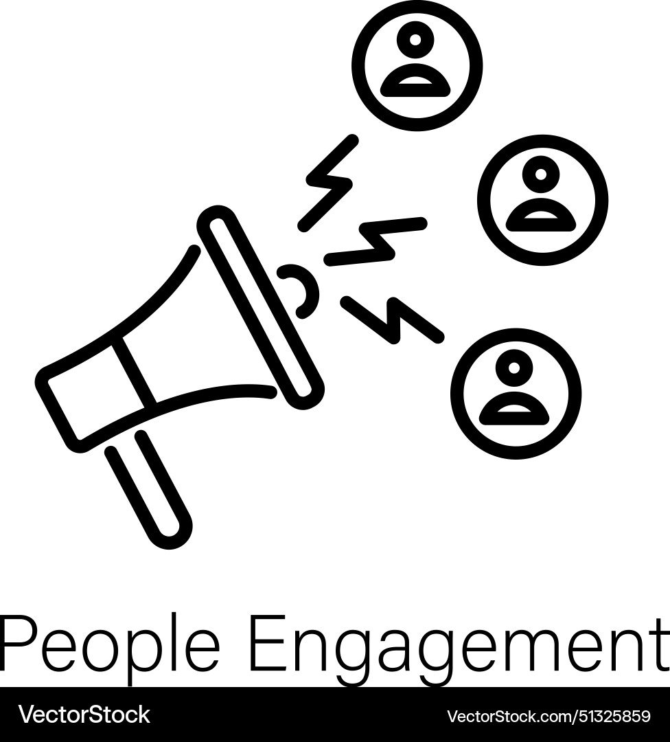 People engagement Royalty Free Vector Image - VectorStock