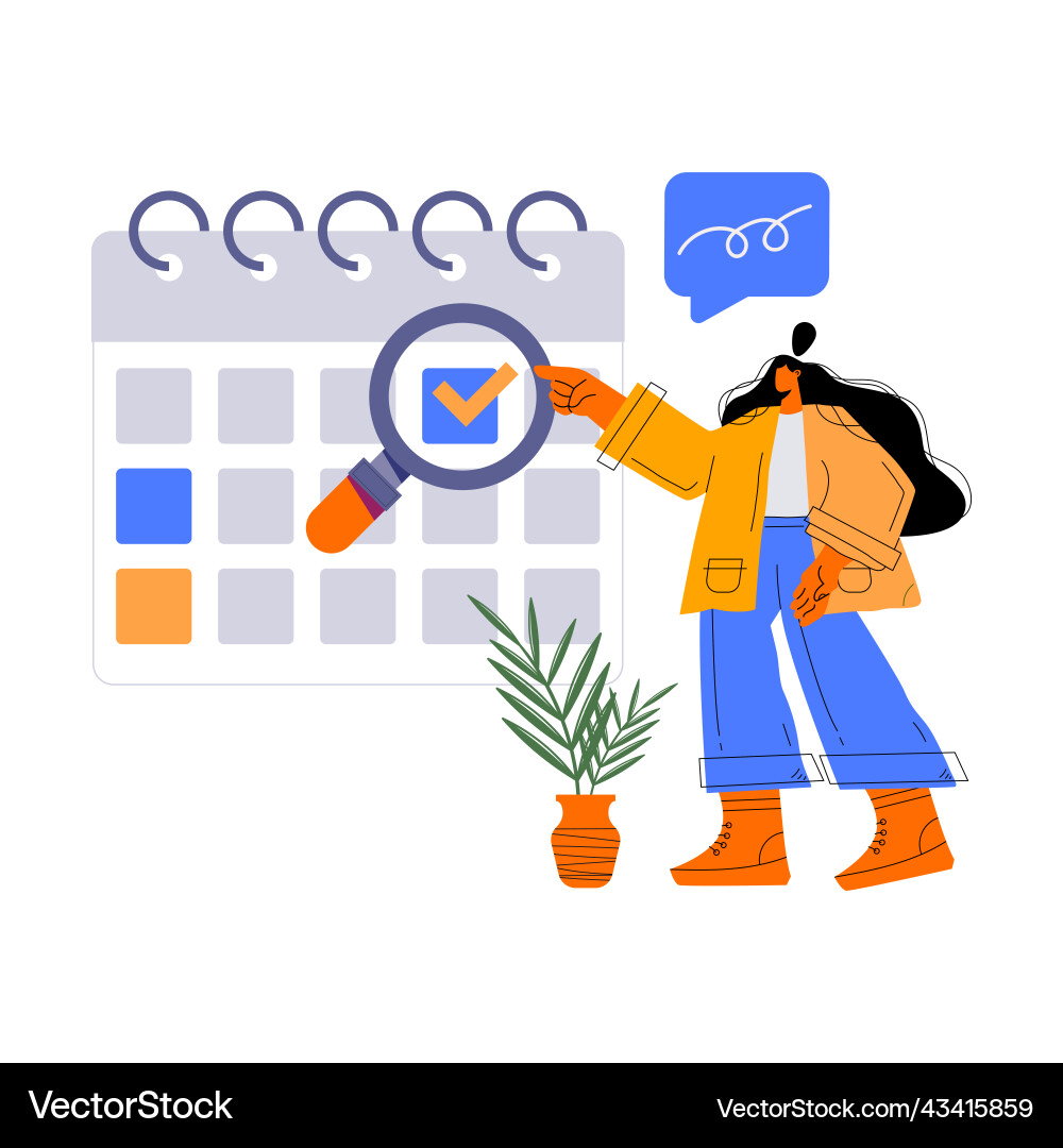People planning day scheduling appointment Vector Image