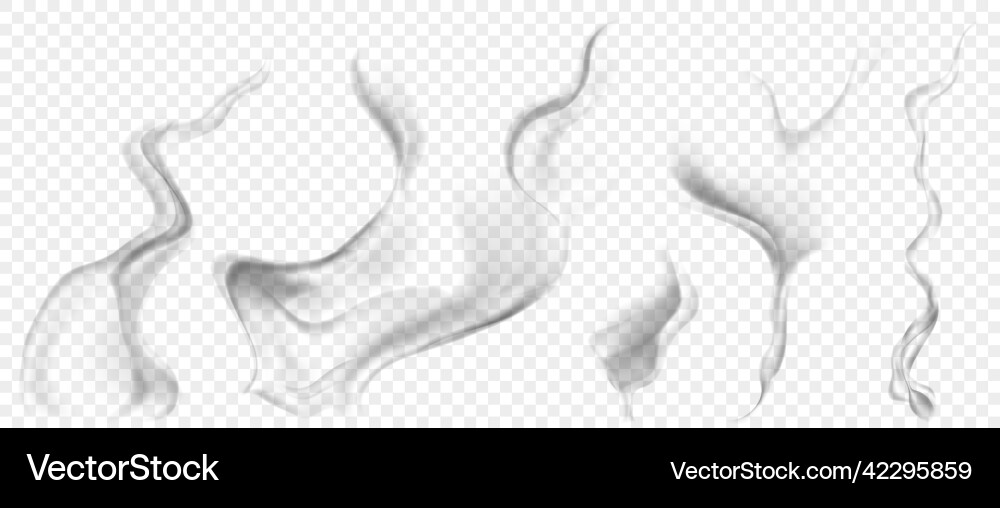 Smoke set Royalty Free Vector Image - VectorStock