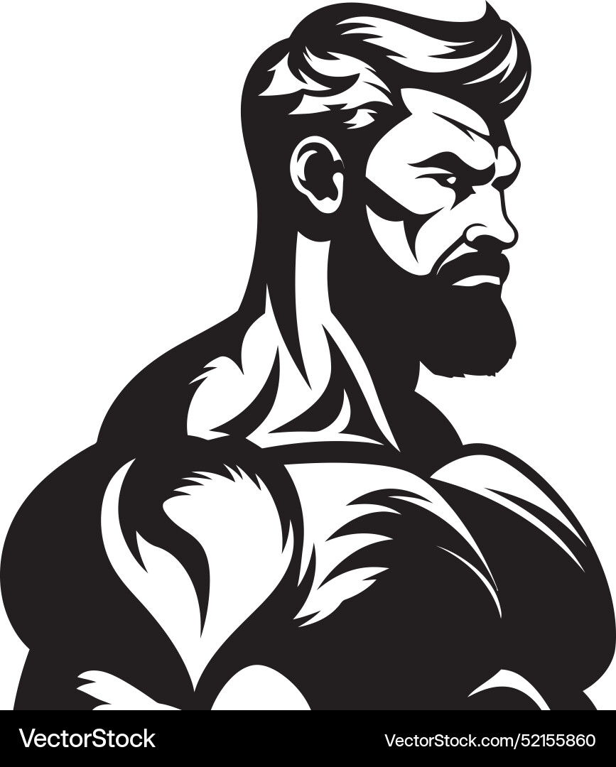 Beneath the skin a bodybuilders Royalty Free Vector Image