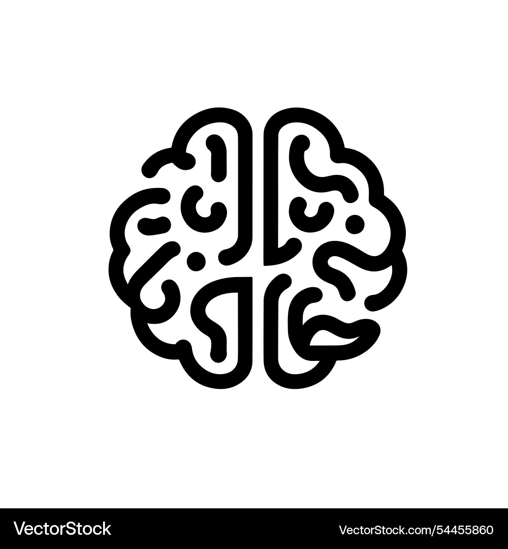 Brain icon mind intelligence Royalty Free Vector Image