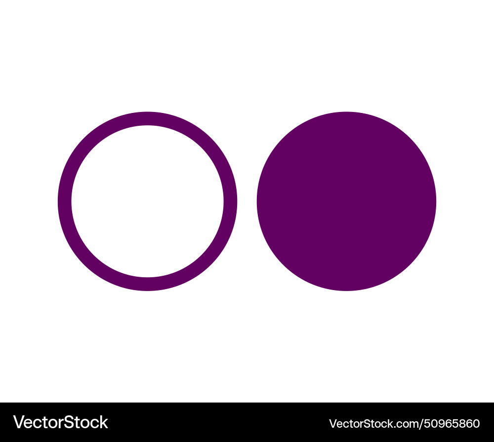 Circle outline stroke and shape purple Royalty Free Vector