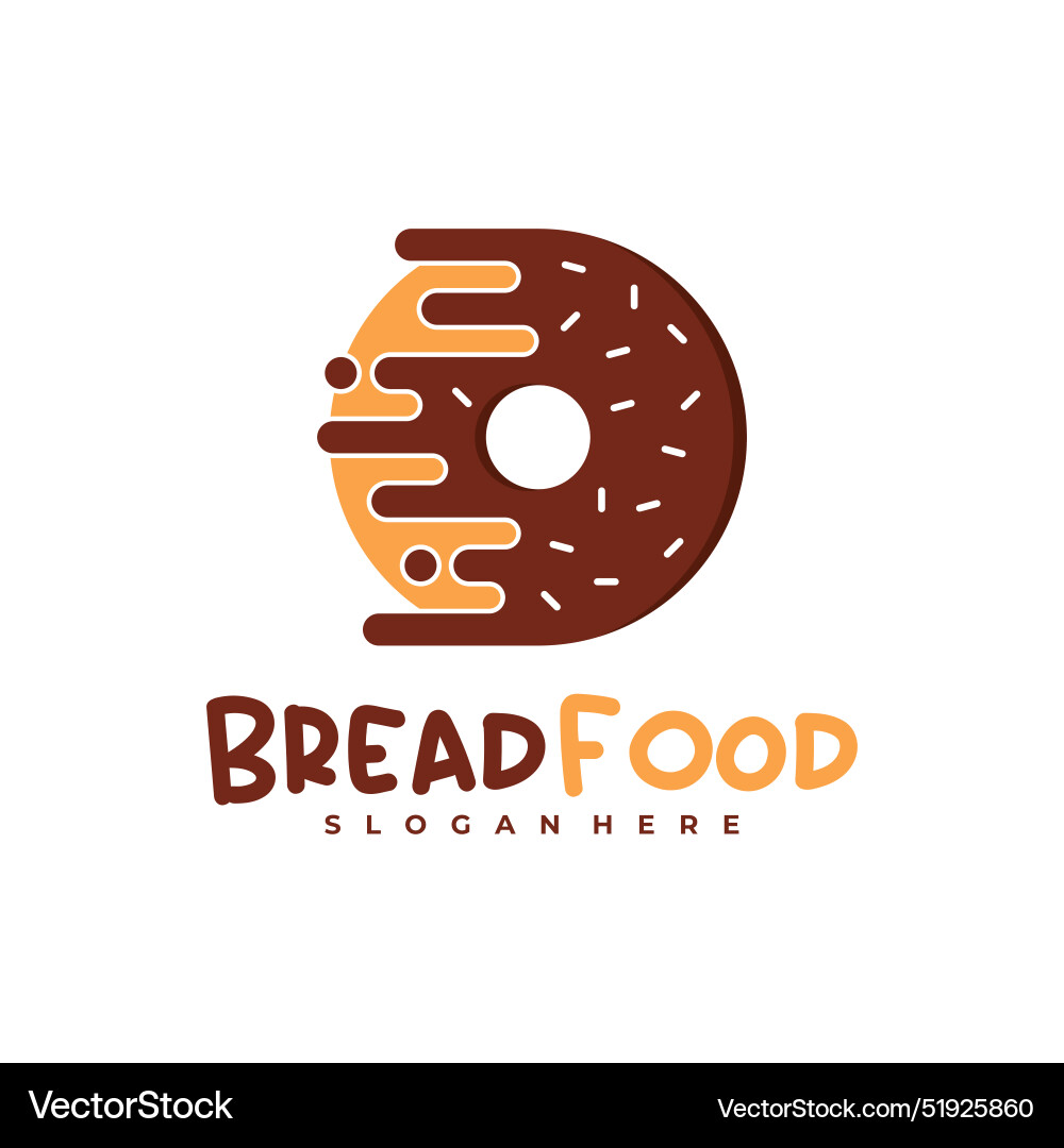 Fast bread logo template creative Royalty Free Vector Image