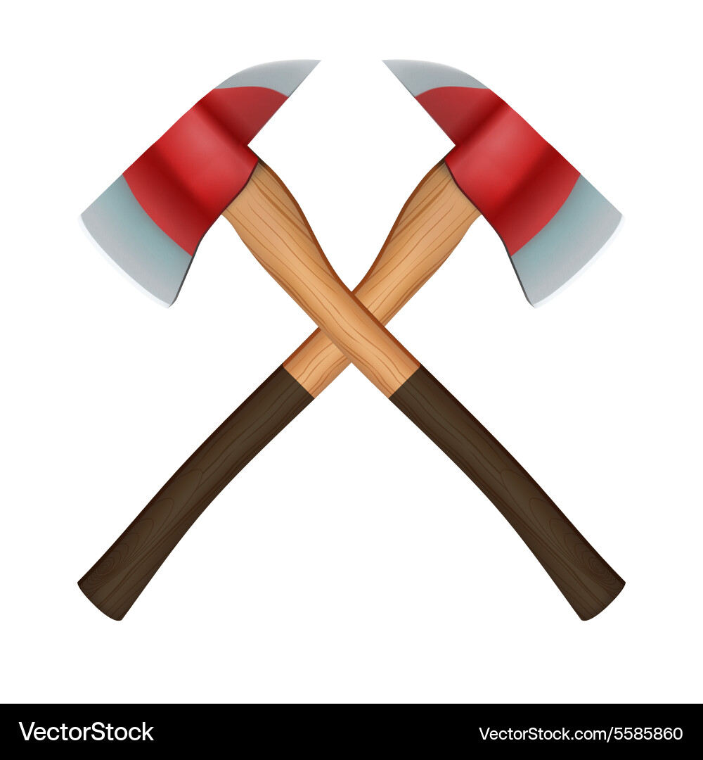 Firefighter axes Royalty Free Vector Image - VectorStock