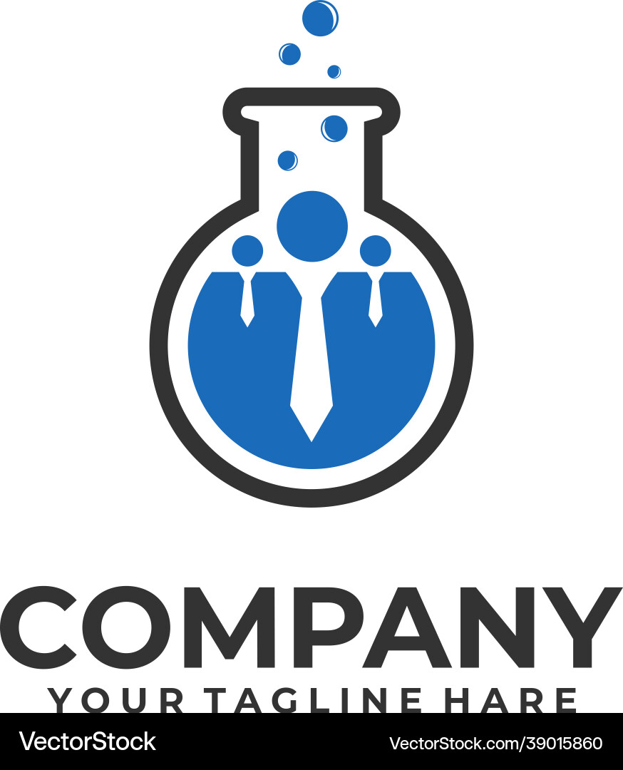 Laboratory teamwork logo Royalty Free Vector Image