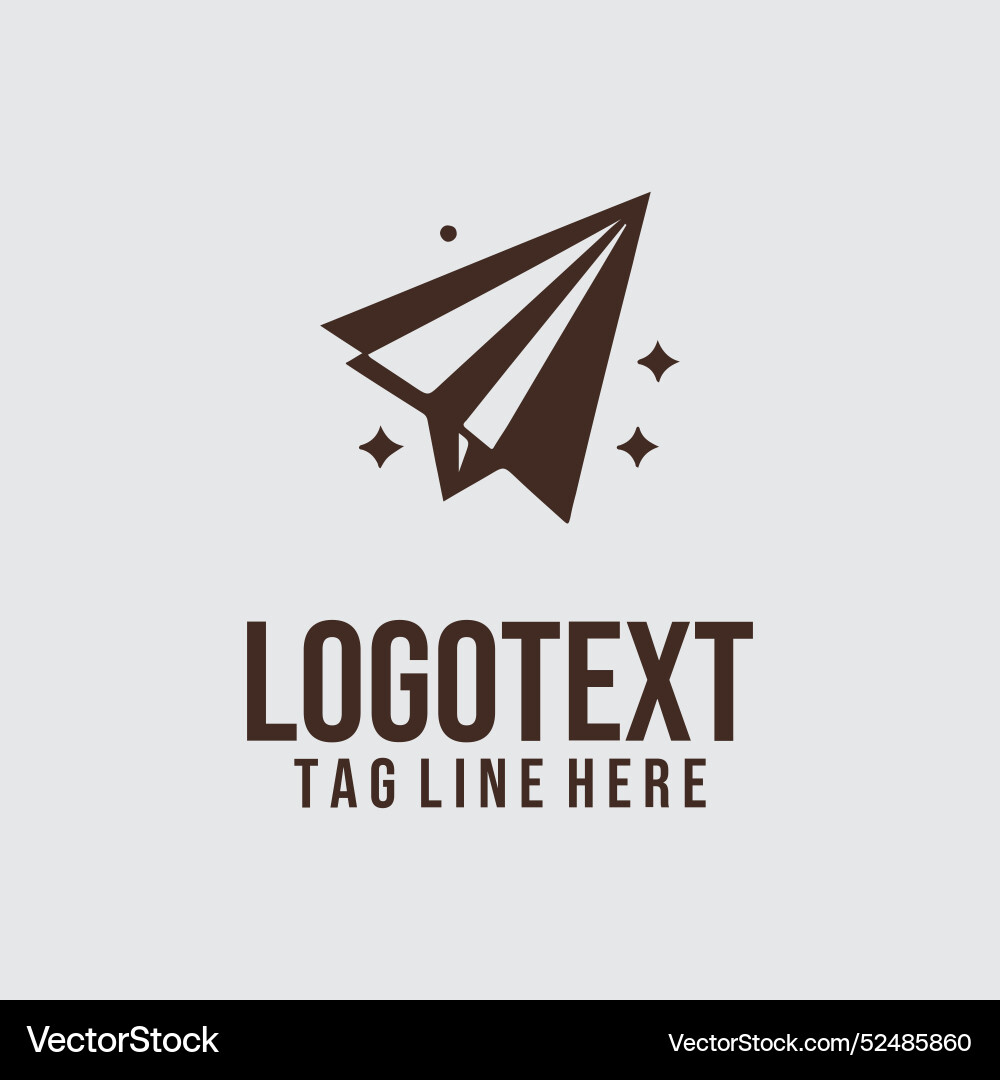 Paper plane logo Royalty Free Vector Image - VectorStock