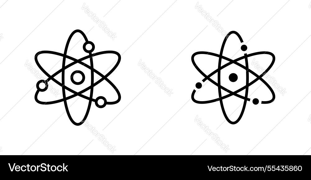 Physics icons thin line designs Royalty Free Vector Image
