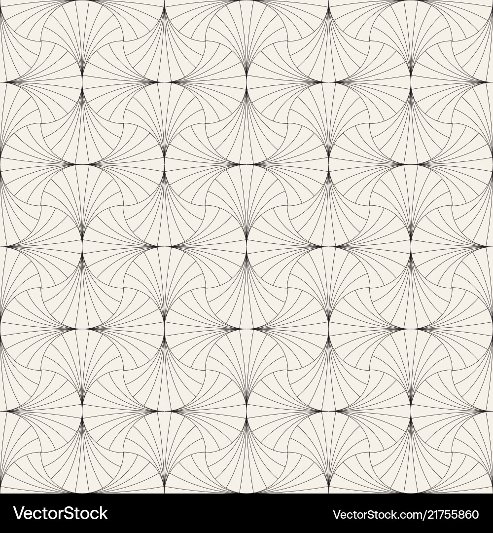 Seamless vintage pattern of overlapping arcs Vector Image