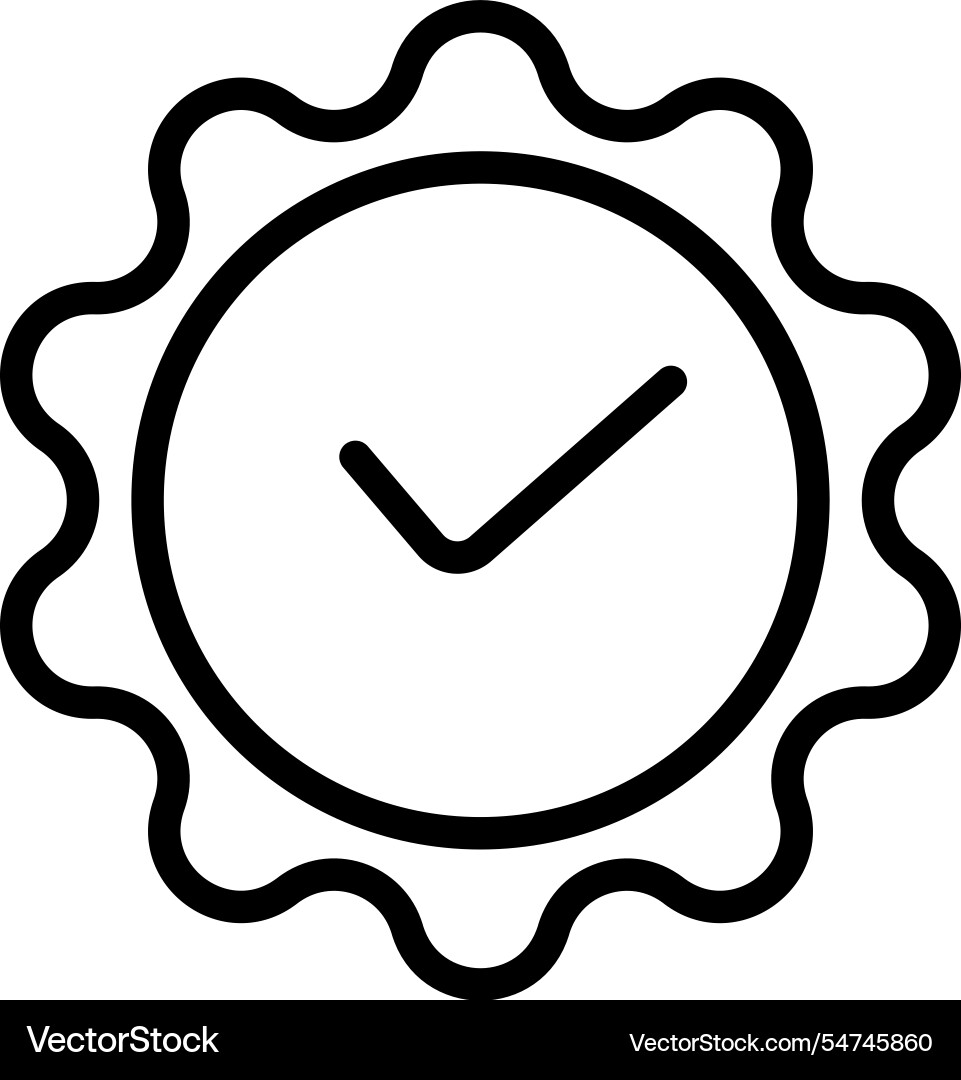 Simple black checkmark symbol for intuitive Vector Image