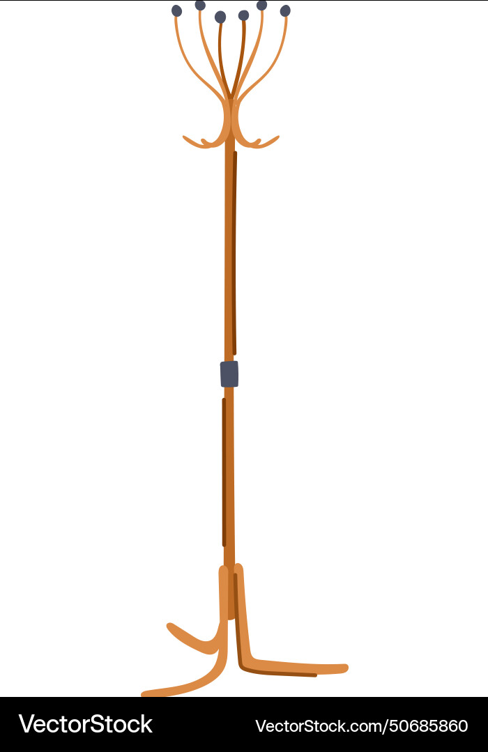 Wall coat rack cartoon Royalty Free Vector Image