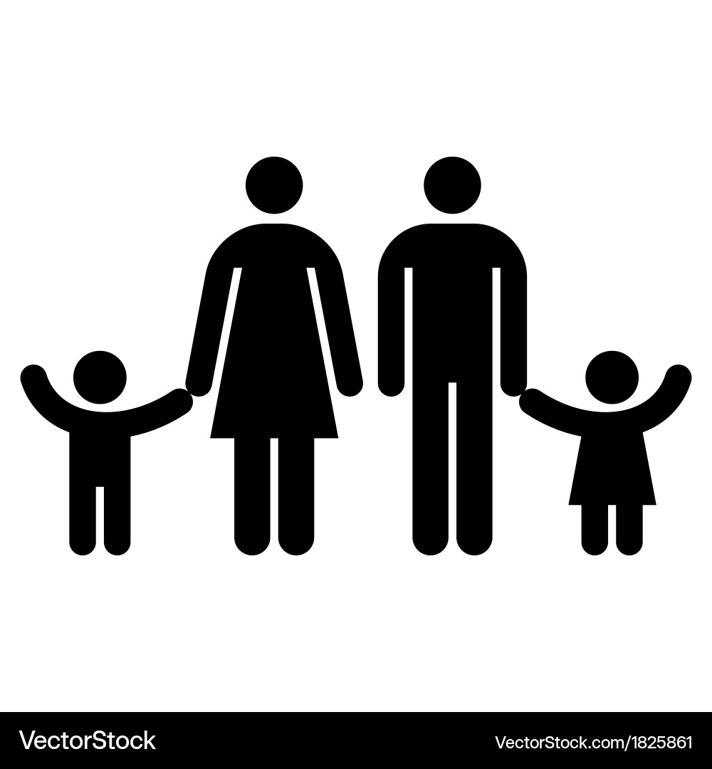 Family symbol isolated Royalty Free Vector Image