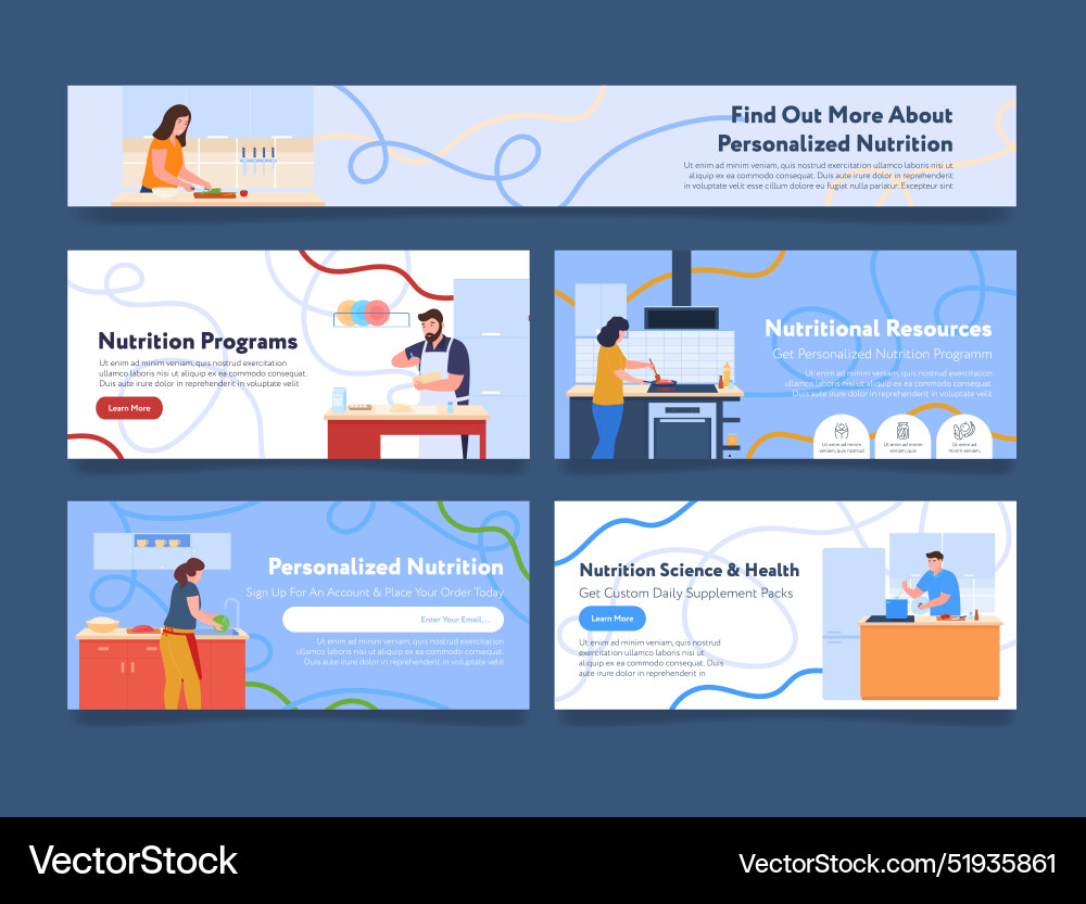 Personalized nutrition program healthy food Vector Image