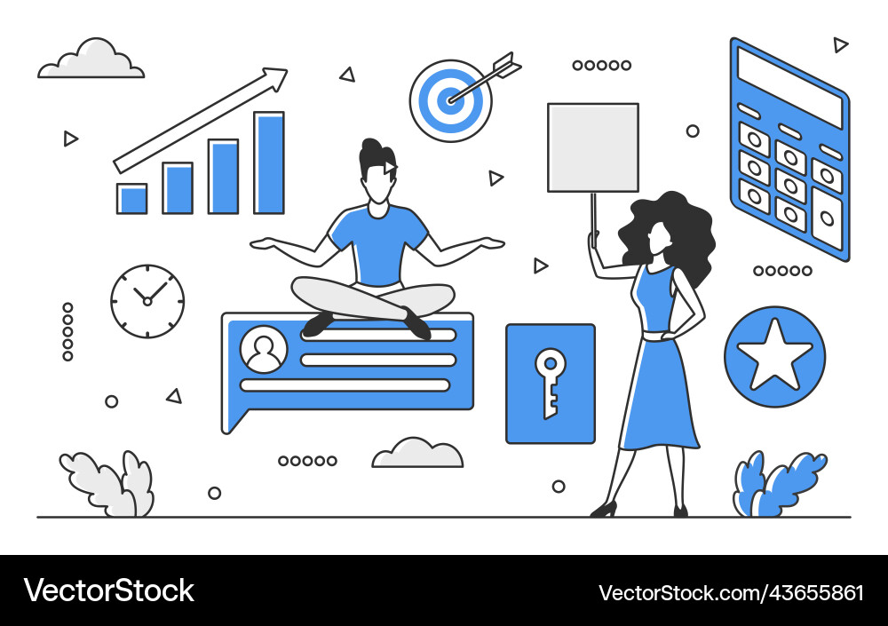 Professional business team Royalty Free Vector Image