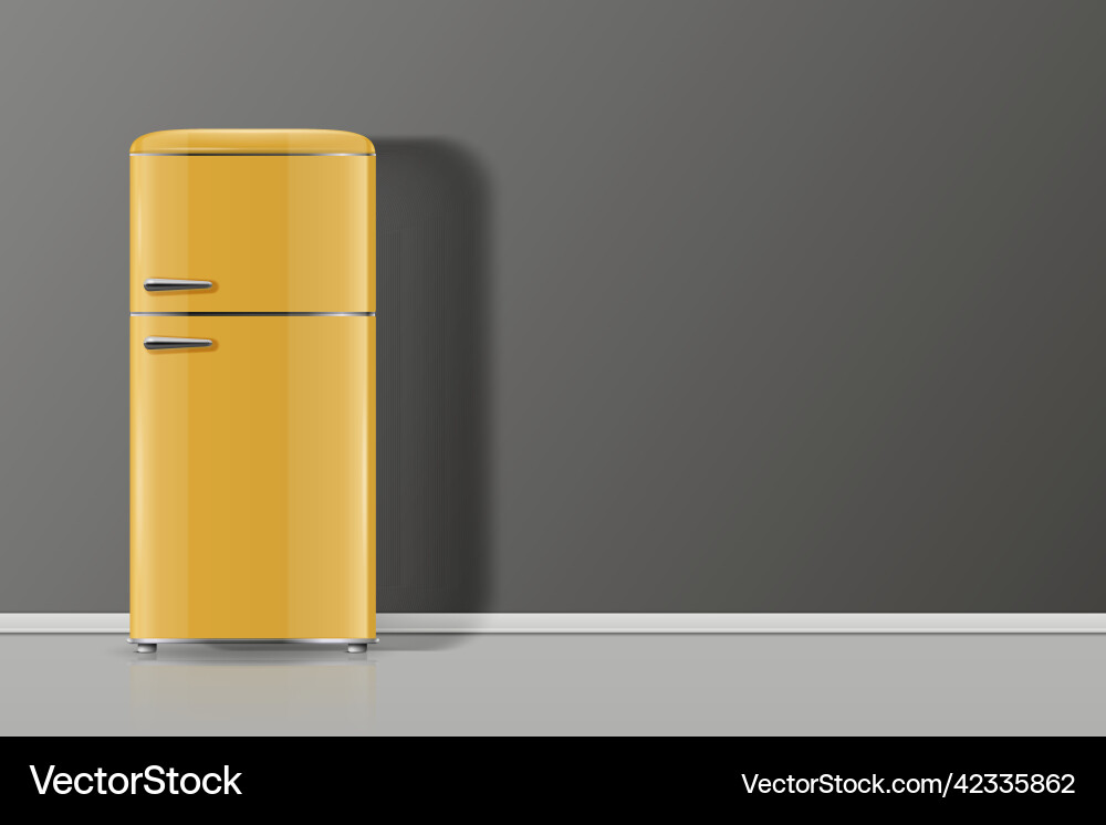 Banner with 3d realistic glossy yellow Royalty Free Vector