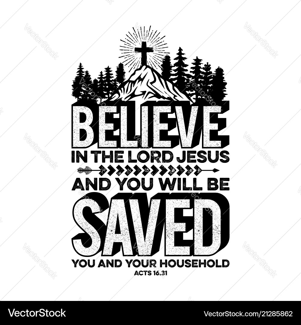 Bible lettering christian Royalty Free Vector Image