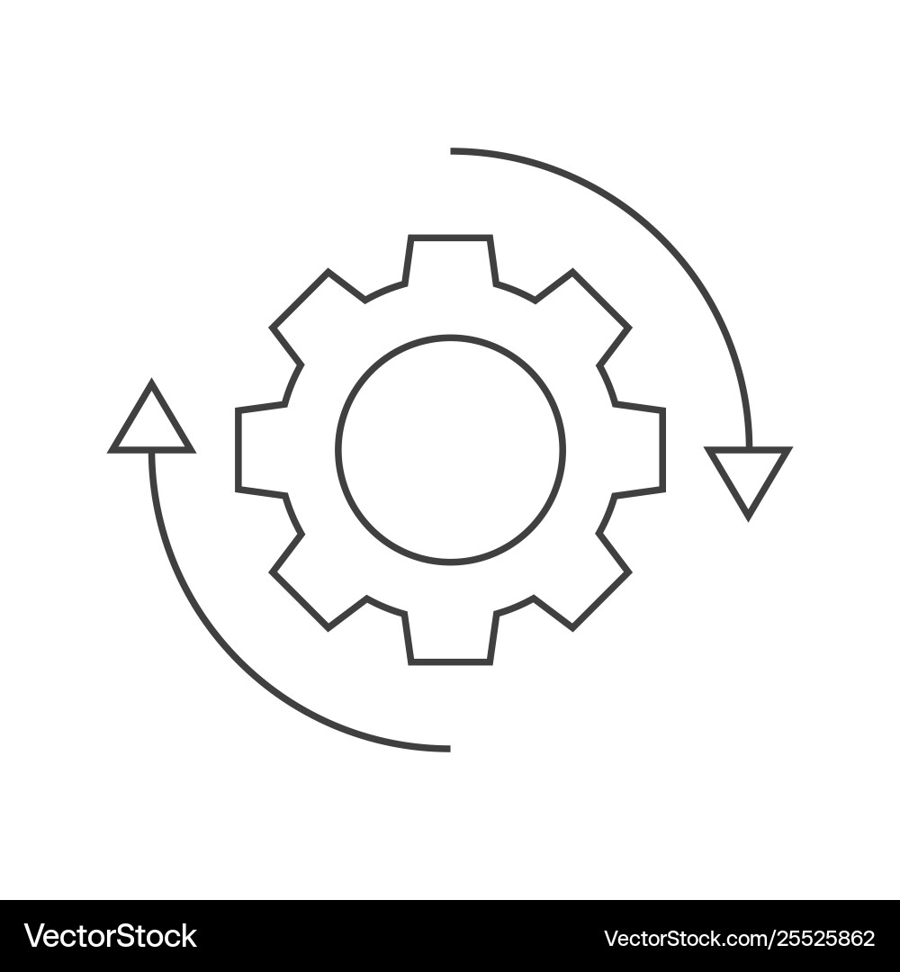 Gear rotation icon Royalty Free Vector Image - VectorStock