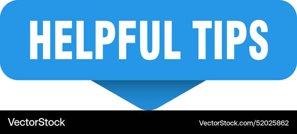 Helpful tips sticker sign Royalty Free Vector Image