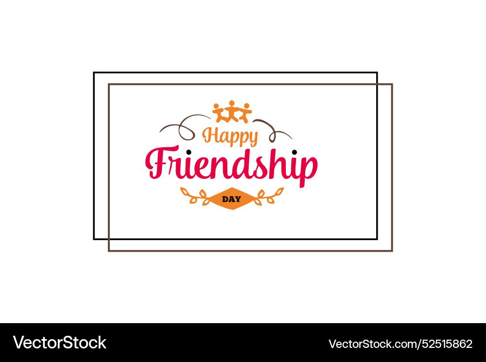 International friendship day card Royalty Free Vector Image