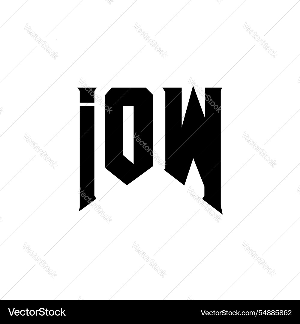 Iow letter logo design for technology company Vector Image