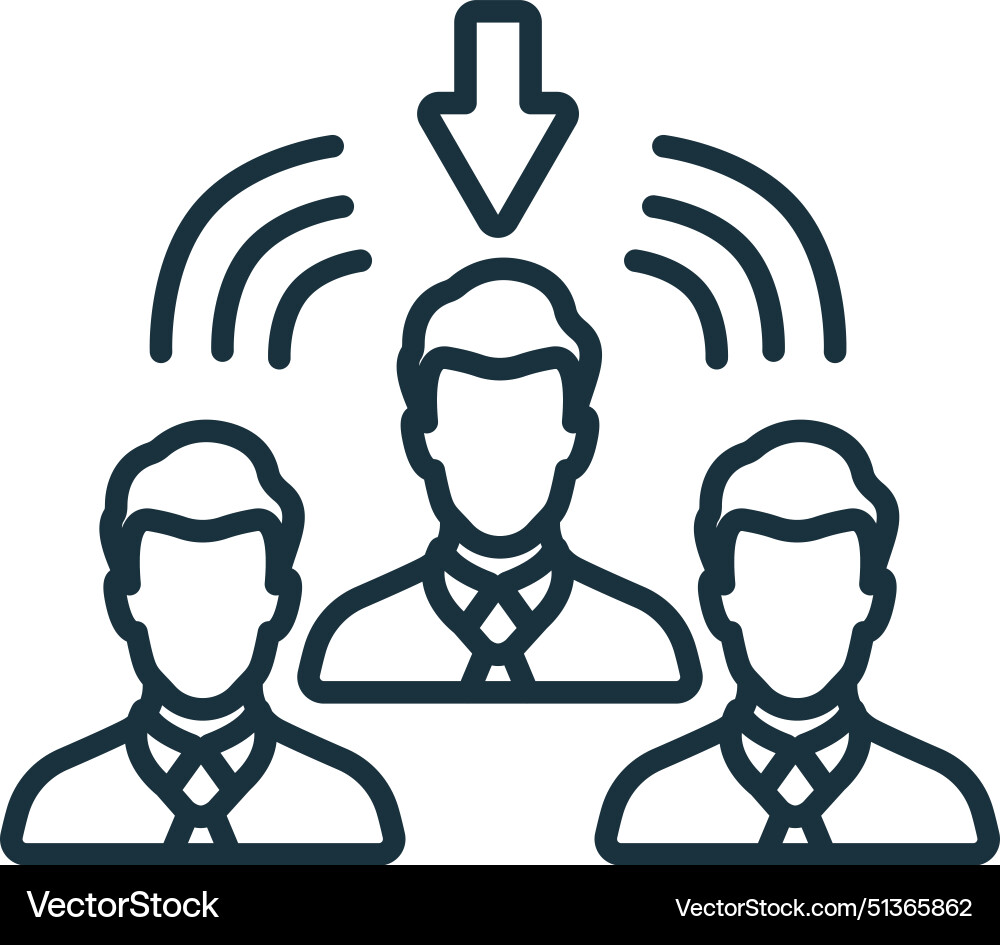 Remote hiring icon monochrome simple work Vector Image