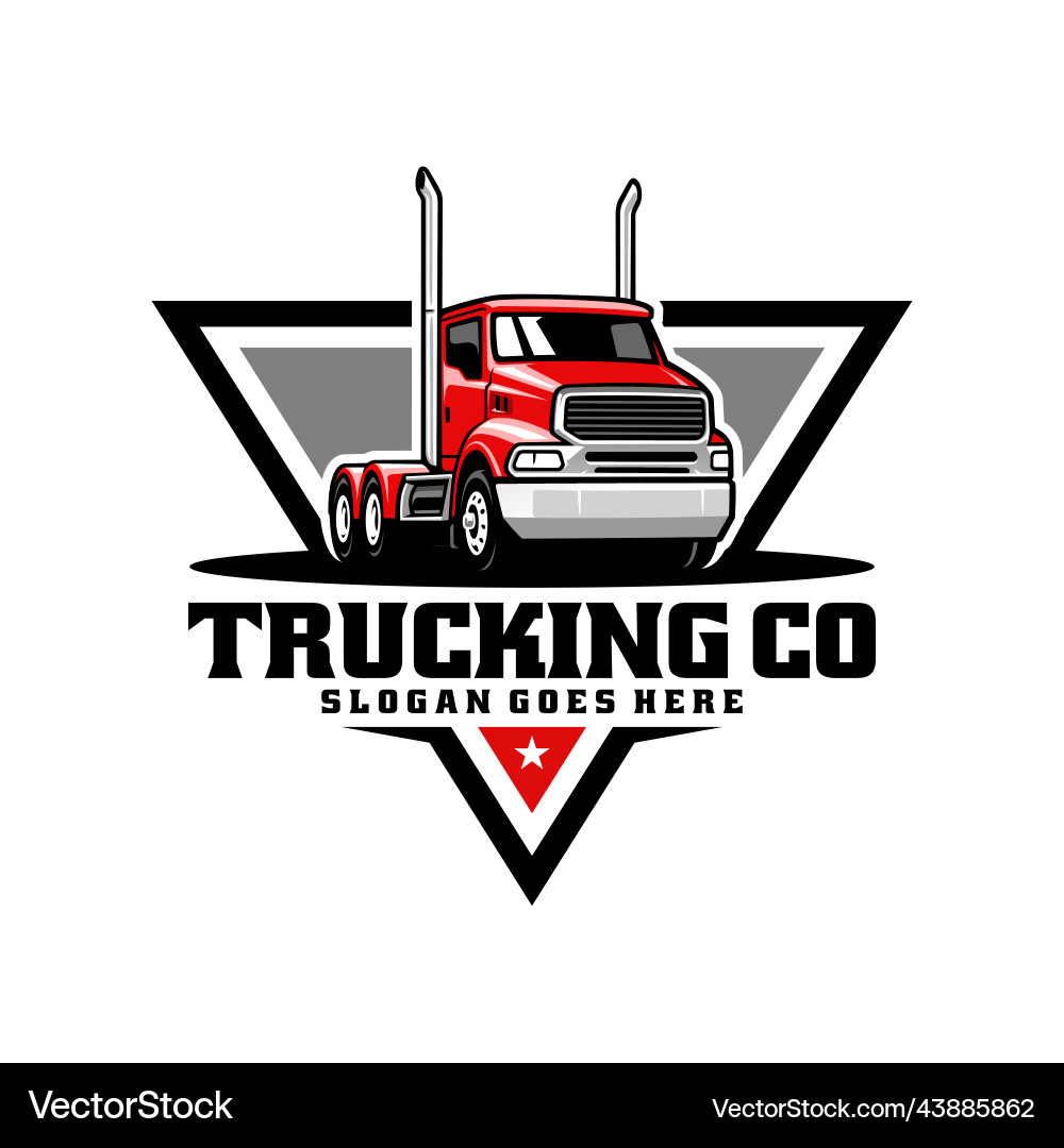 Semi truck logo Royalty Free Vector Image - VectorStock