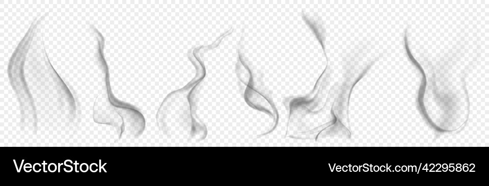 Smoke set Royalty Free Vector Image - VectorStock