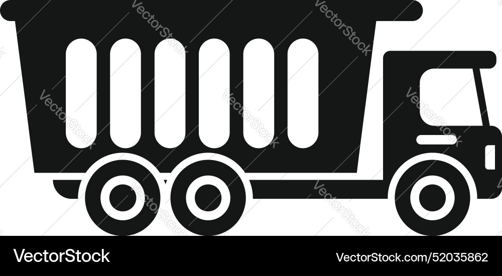 Tipper truck delivering building materials Vector Image