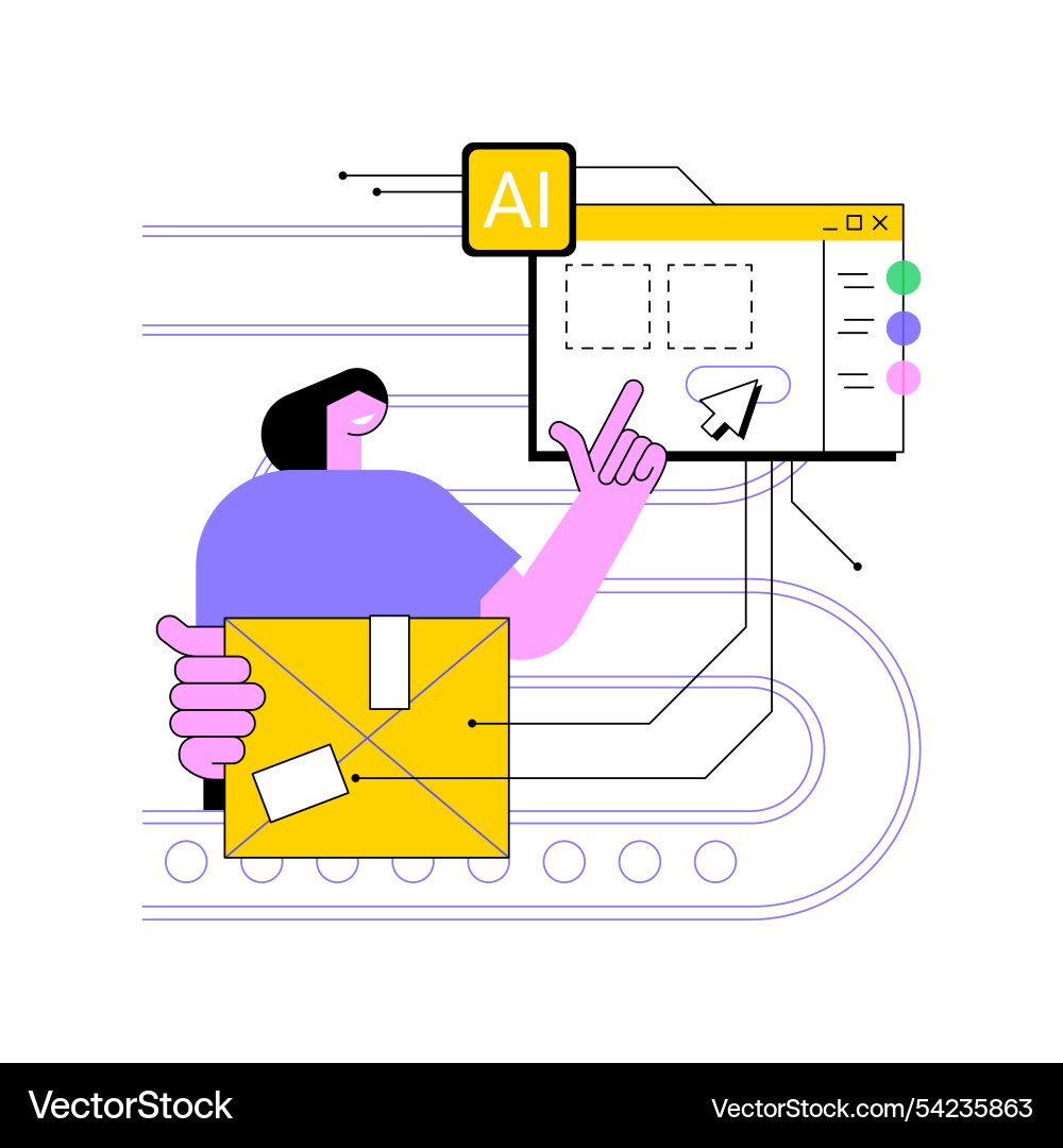 Ai-powered customization abstract concept Vector Image