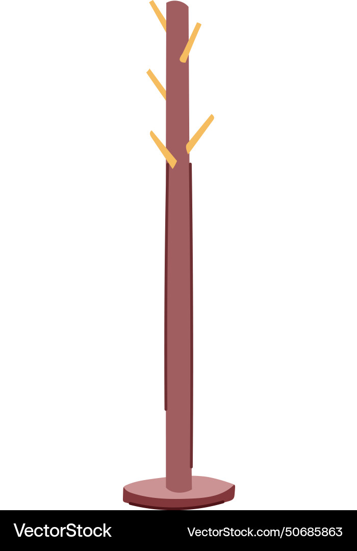 Autumn coat rack cartoon Royalty Free Vector Image