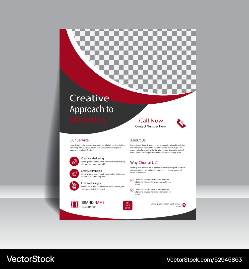 Best for corporate business round shape flyer Vector Image